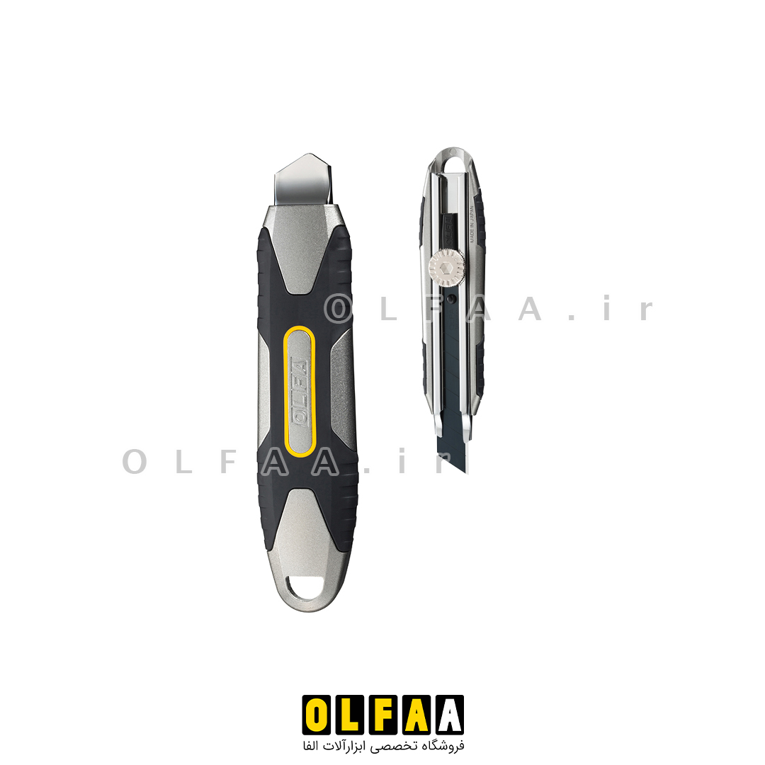 کاتر بزرگ با قفل پیچی و بدنه آلومینیومی اُلفا (OLFA) ژاپنMXP-L | تیغ و کاتر الفا